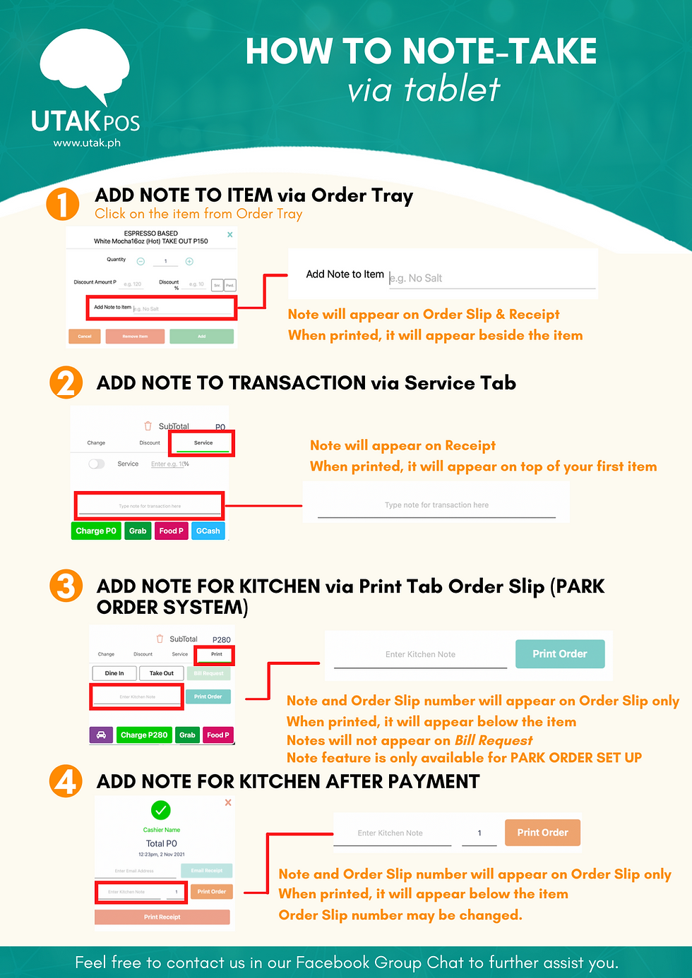 Register | UTAK POS Guides