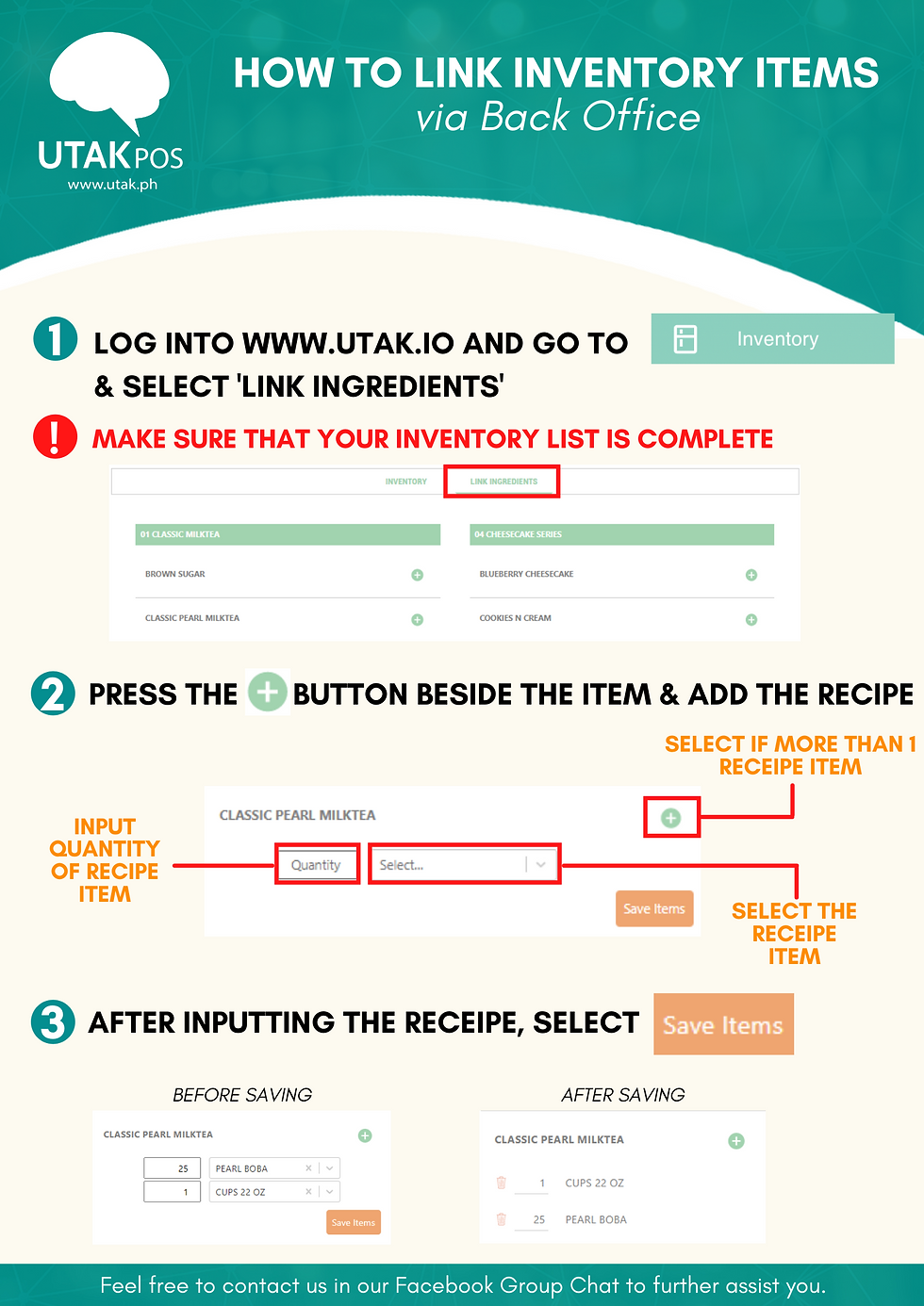 Inventory | UTAK POS Guides