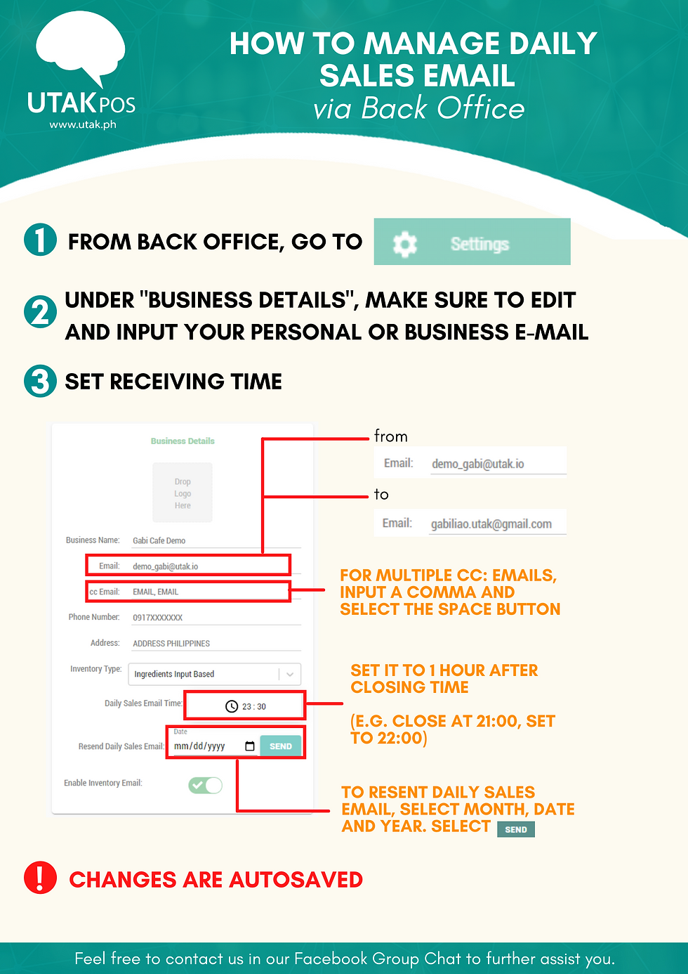 Settings | UTAK POS Guides