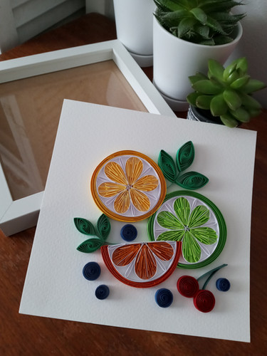 Quilled Fruit Artwork | Heldbyagape
