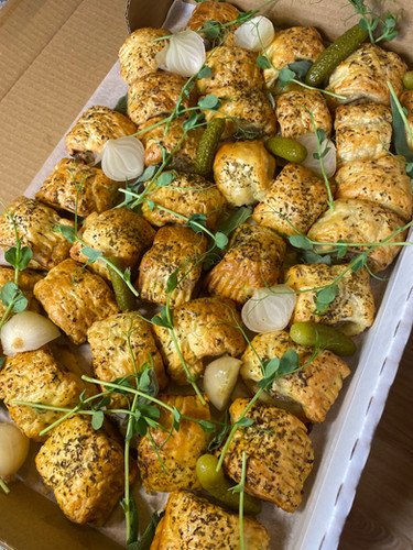 Mini Sausage roll platter | Drizzle and Swirl