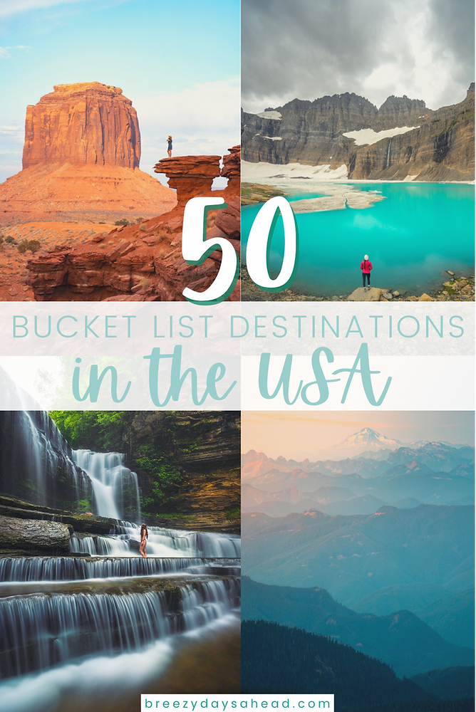 50 Bucket List Destinations in the USA (with map and photos)
