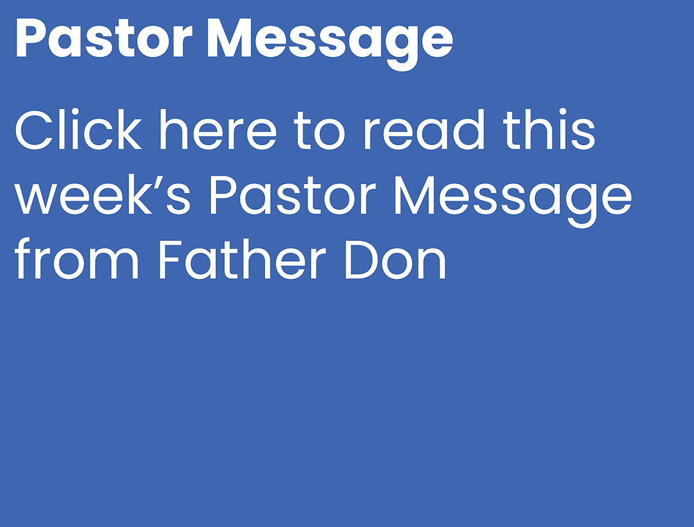 Aug, 28th Pastor Message