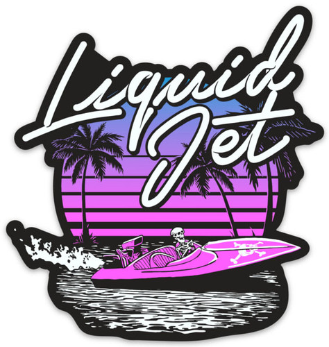 Purple Jet Boat Decal | Liquid Jet