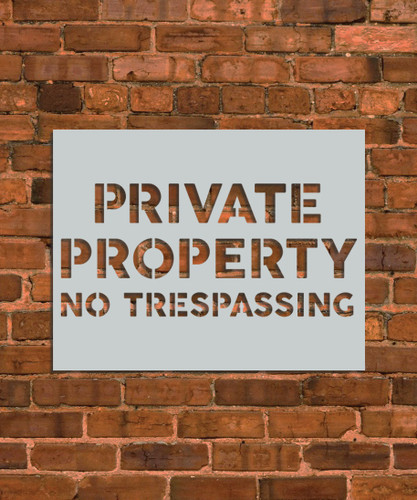 Private Property Sign Stencil | INNOVO Stencils