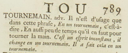 Tournemain ou tour de main - CVsansfaute.fr