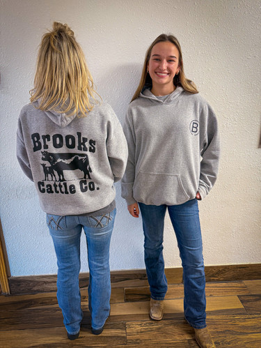 Circle B & Back Logo Hoodie | Brooks Cattle Co.