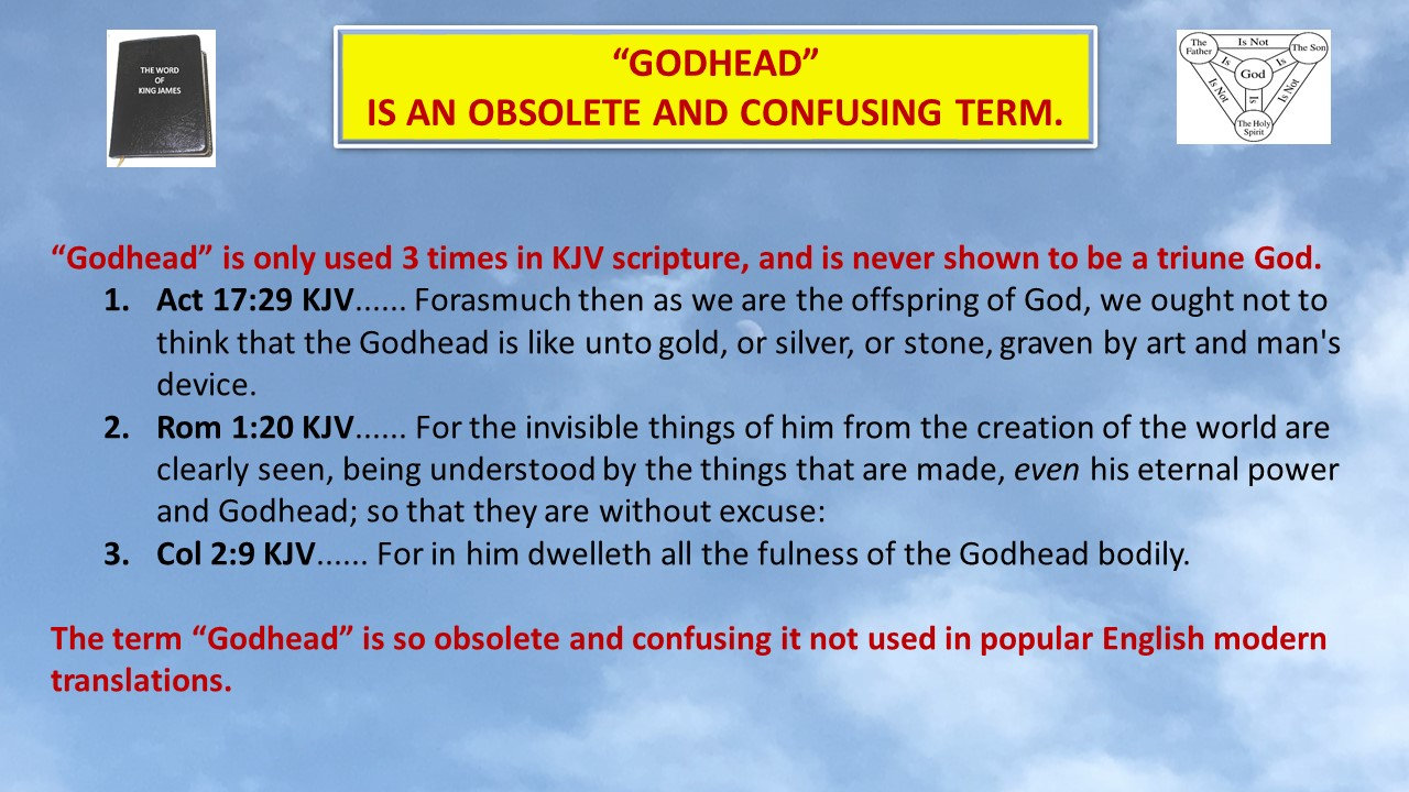 WHAT THE BIBLE SAYS ABOUT THE GODHEAD