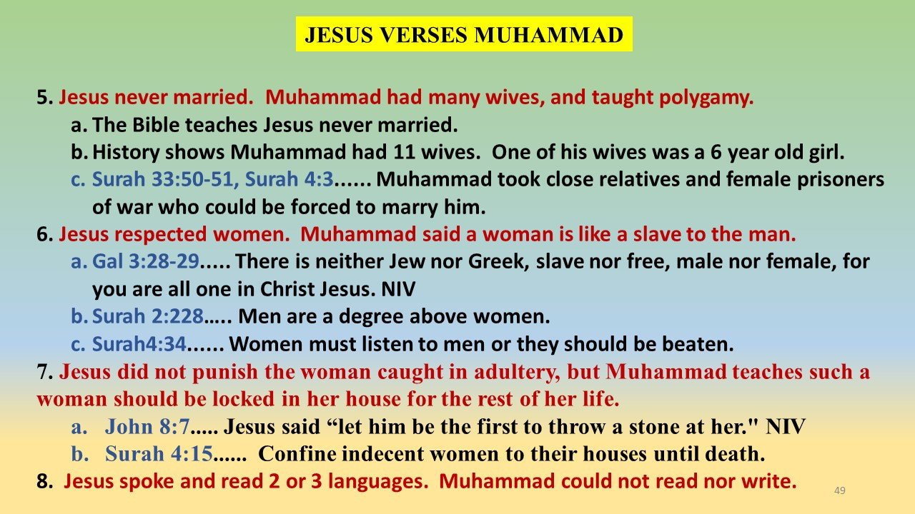 JESUS VERSES MUHAMMAD (2 OF 4) | HAAS BIBE POWER