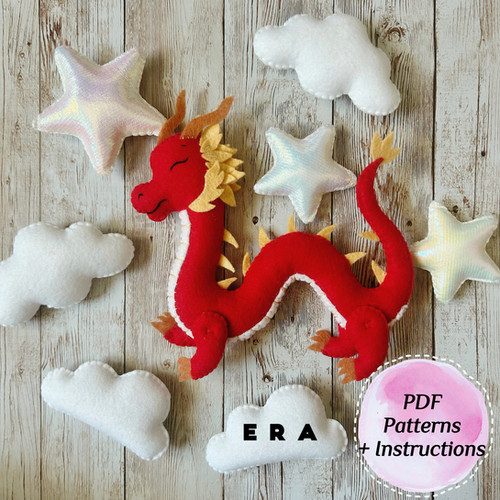 Eastern dragon PDF Pattern and instructions. Dragon pattern. | Pandelza ...