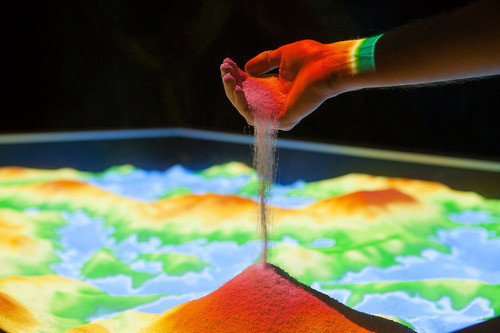 Augmented reality sandbox (AR sandbox)