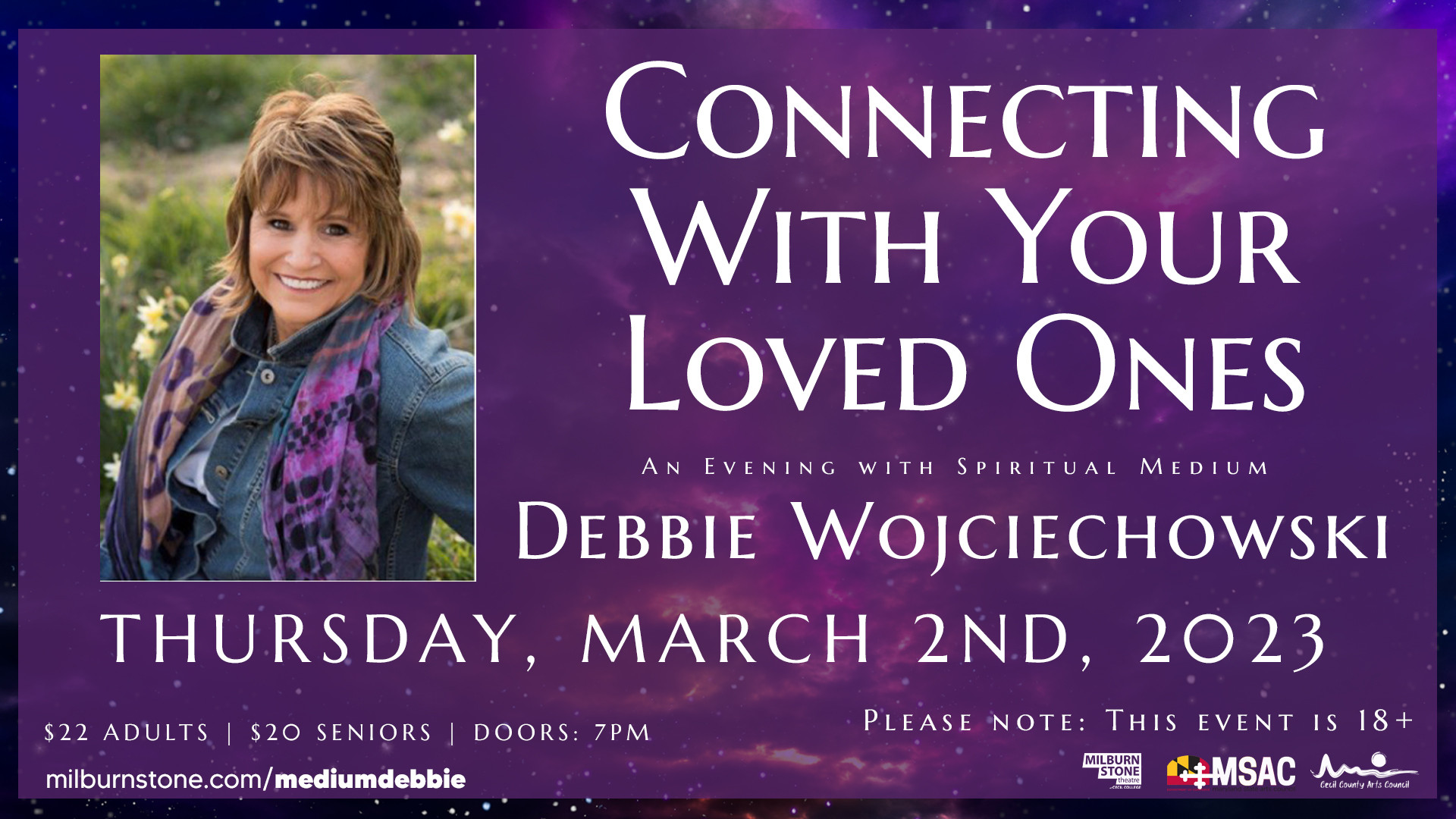 AN EVENING WITH DEBBIE WOJCIECHOWSKI | milburnstone