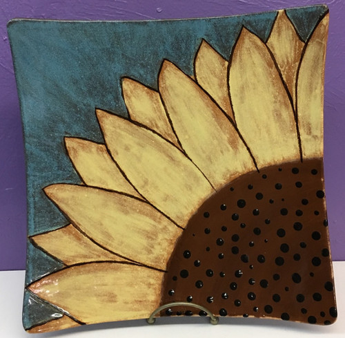 Sunflower Platter w/ Specialty Glazes | look-what-i-made