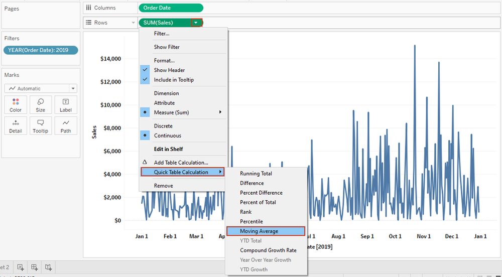 Tableau Moving Average Tableau Moving Average
