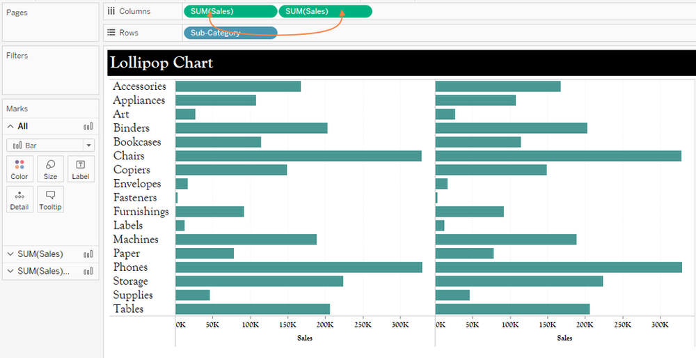 How to Make a Lollipop Chart in Tableau