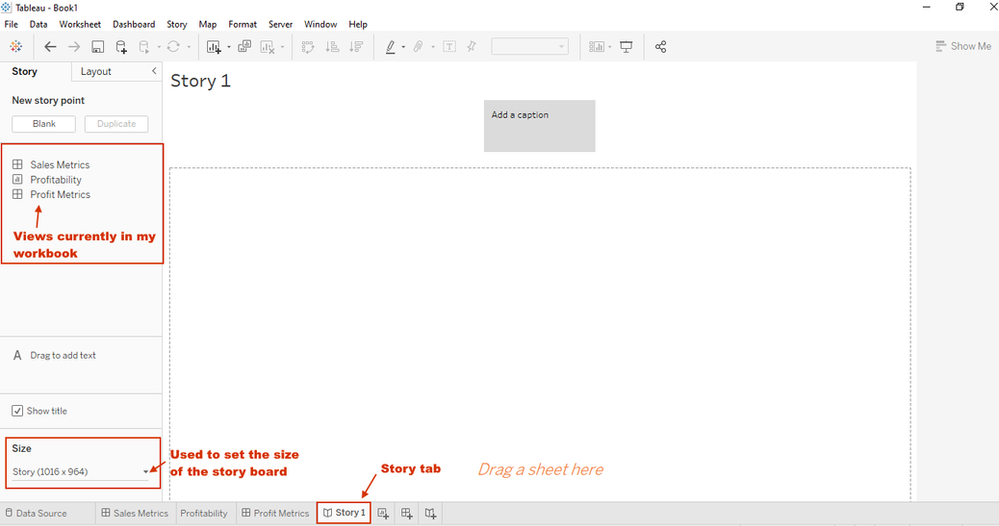 Create a Tableau Story