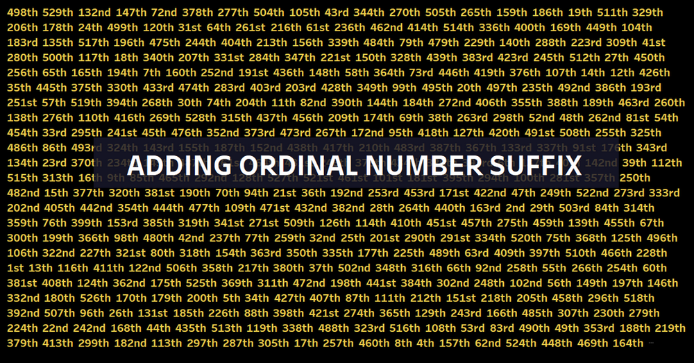 Tableau Tips: Adding Ordinal Number Suffix