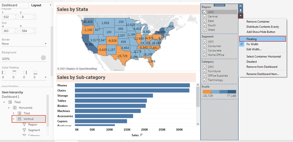 How to create collapsible filters in Tableau