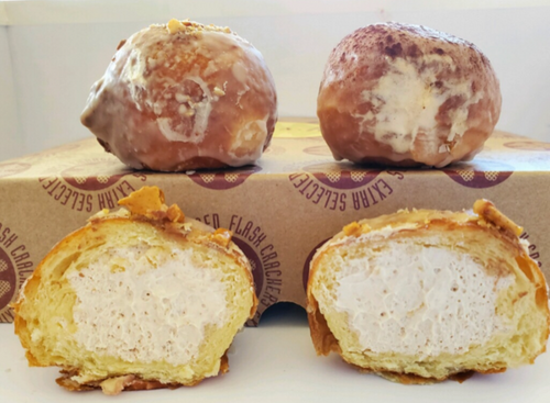 Bananas Foster Filled Mini Bombas | Coffee | Halfandhalfdoughnuts.com ...