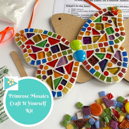 RAINBOW BUTTERFLY- Indoor Mosaic Craft Kit | gardenmosaic