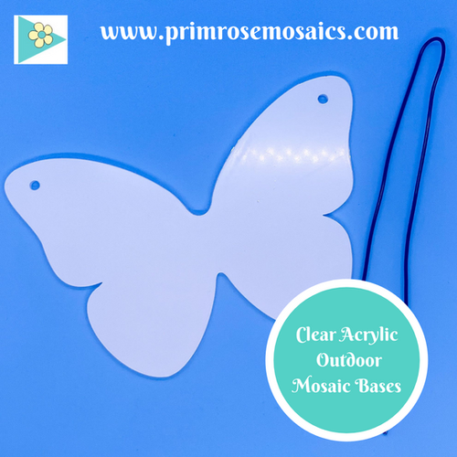 Butterfly: Outdoor Mosaic Base Substrate - Clear Acrylic Perspex ...