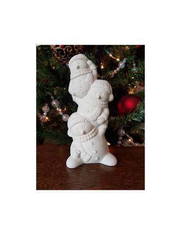Paint Your Own Ceramic Snowman Stack Kit | ArtyPax|