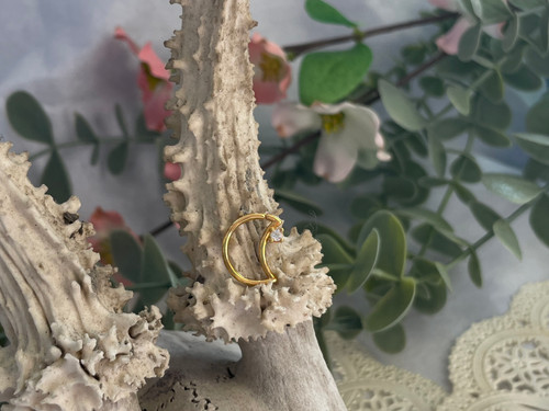 Tish Lyon - 14ct Gold - Moon Seam Ring | The Freakshow