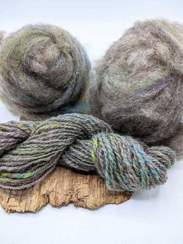 Silver Twist Rovings | Blue Faced Leister blend | Windridge Fiber Farm