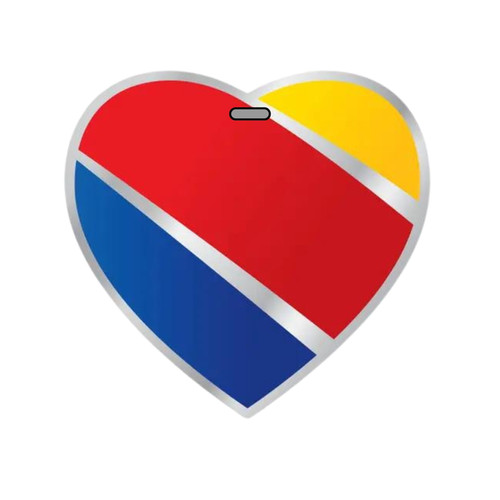 SWA Modern Heart Tag | Nutsonaplane.com