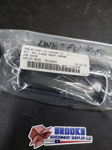 Whelen 500 flange mount chrome 5FLANGEC NEW | Brooks Gov Surplus