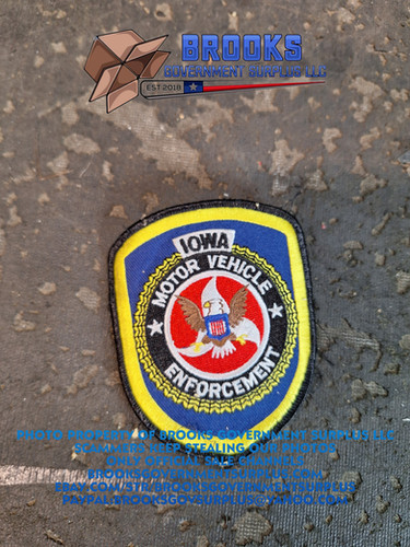 Iowa Motor Vehicle Enforcement Shoulder Patch USED | Brooks Gov Surplus