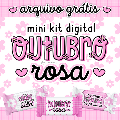 Freebie - Mini Kit Outubro Rosa | Letterinhas