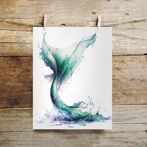 Abstract Mermaid Tail 10 Notecard Set | Oh, Hello! Paper