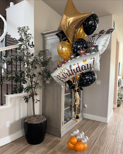 Upgraded Happy Birthday Helium Balloon Dozen(Foil & latex) | Lovely Events