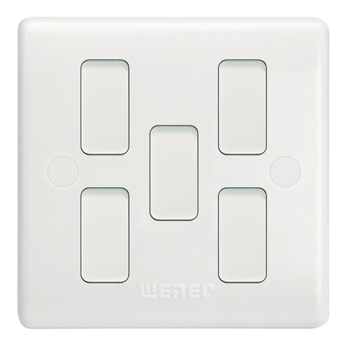 5 Gang 1 Way Switch | Wener