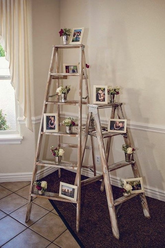 Rustic Ladders with Photo Frames - Rental | TLT Events