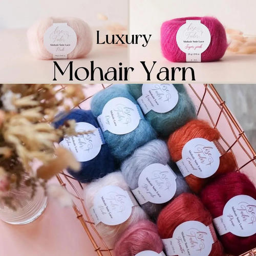 Mohair Yarn Matching Color Merino Wool Yarn Lace Sport DK Gift for ...