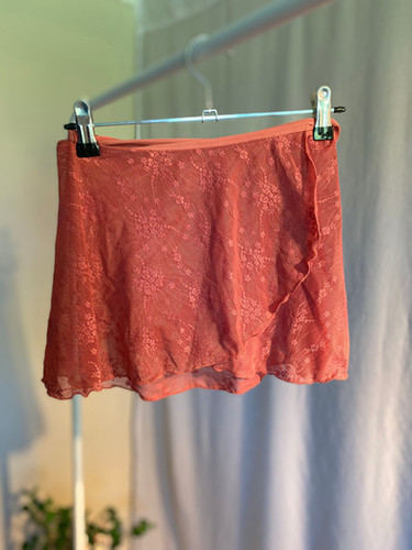 Strut Stuff Girl's Lace Rust Skirt | Dance Donators