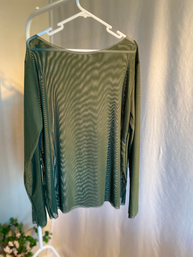 Handmade Olive Mesh Top | Dance Donators