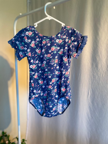 Handmade Blue Rose Leotard | Dance Donators