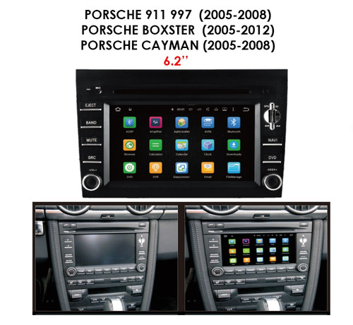 Navigation radio upgrade for Porsche 911 997 2005 - 2008 6.2" | Mozart ...