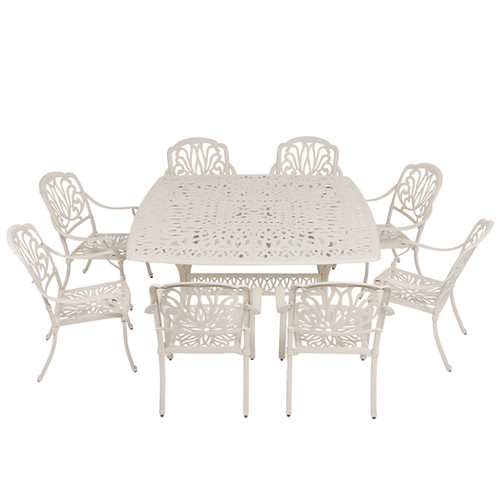 8 Seater Tulip with Elizabeth 164cm Table Square | Eloff Patio