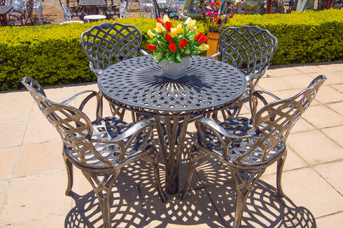 4 Seater Diamond Table (100cm) with King Diamond Chairs | Eloff Patio