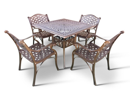4 Seater Lattice with 90cm Square Table | Eloff Patio