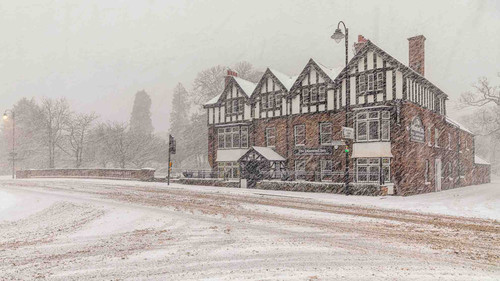 The Diamond Inn Snow Shower Christmas Card 4372X | Out and About