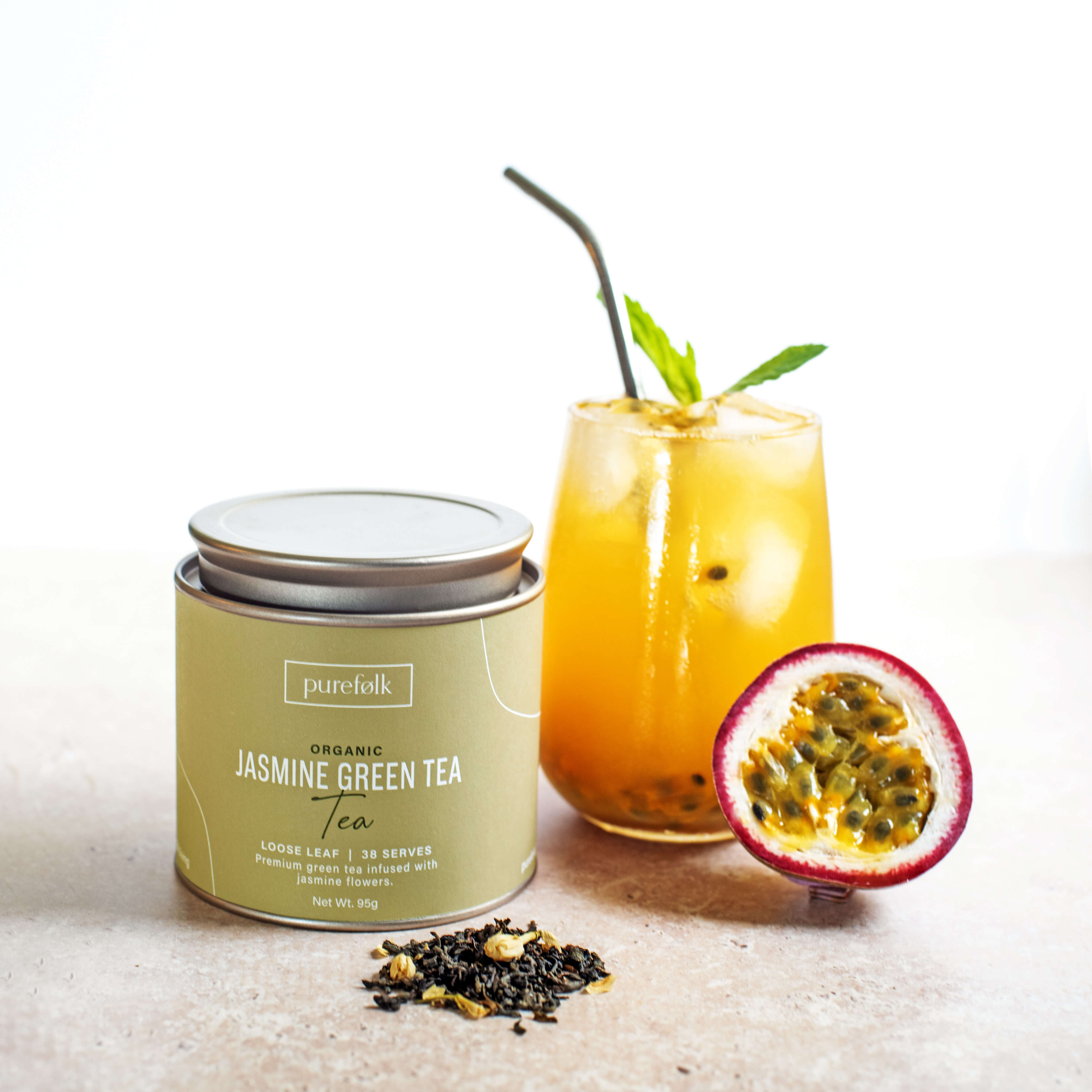 Passionfruit and Jasmine Green Iced Tea Recipe | Purefolk