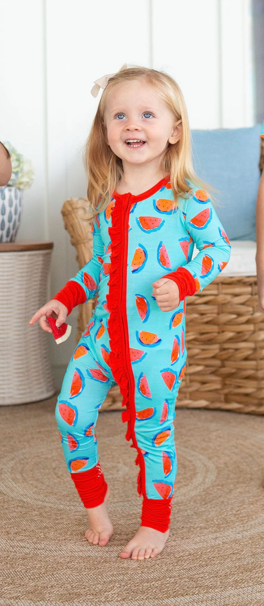 Watermelon Ruffle Zipper Onesie | Sweet Pea Ultrasound
