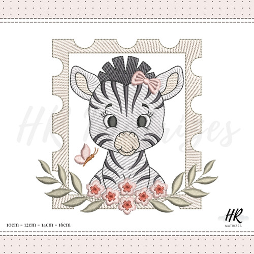 HR-Coleção Safari 2B Menina - Zebra | HR Matrizes