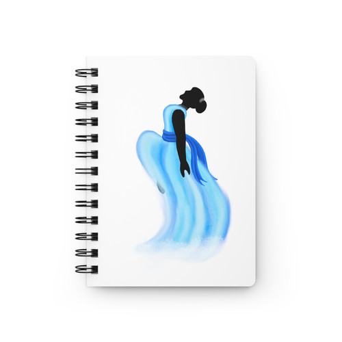 Blue Dancer Spiral Bound Journal | Silhouette Meets Color
