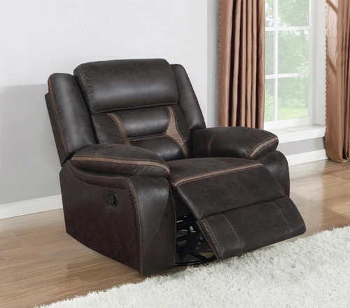 Houston Reclining Rocker Chair in Brown | Home + Patio Gallery